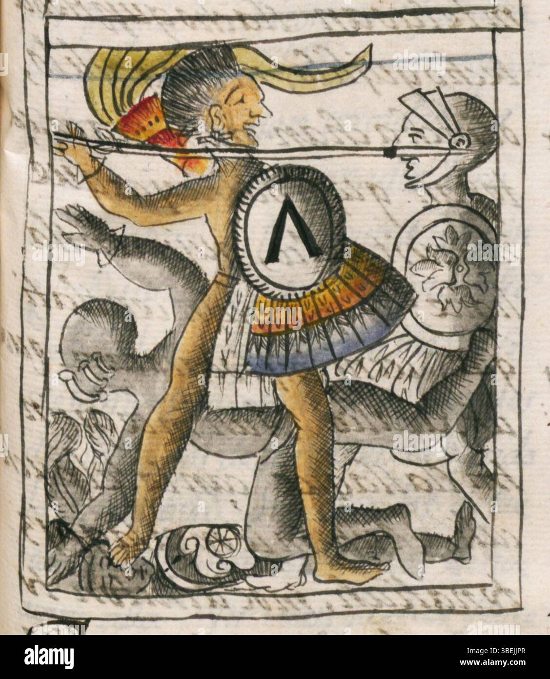 The scene from the Florentine Codex, attributed to Fray Bernardino de ...