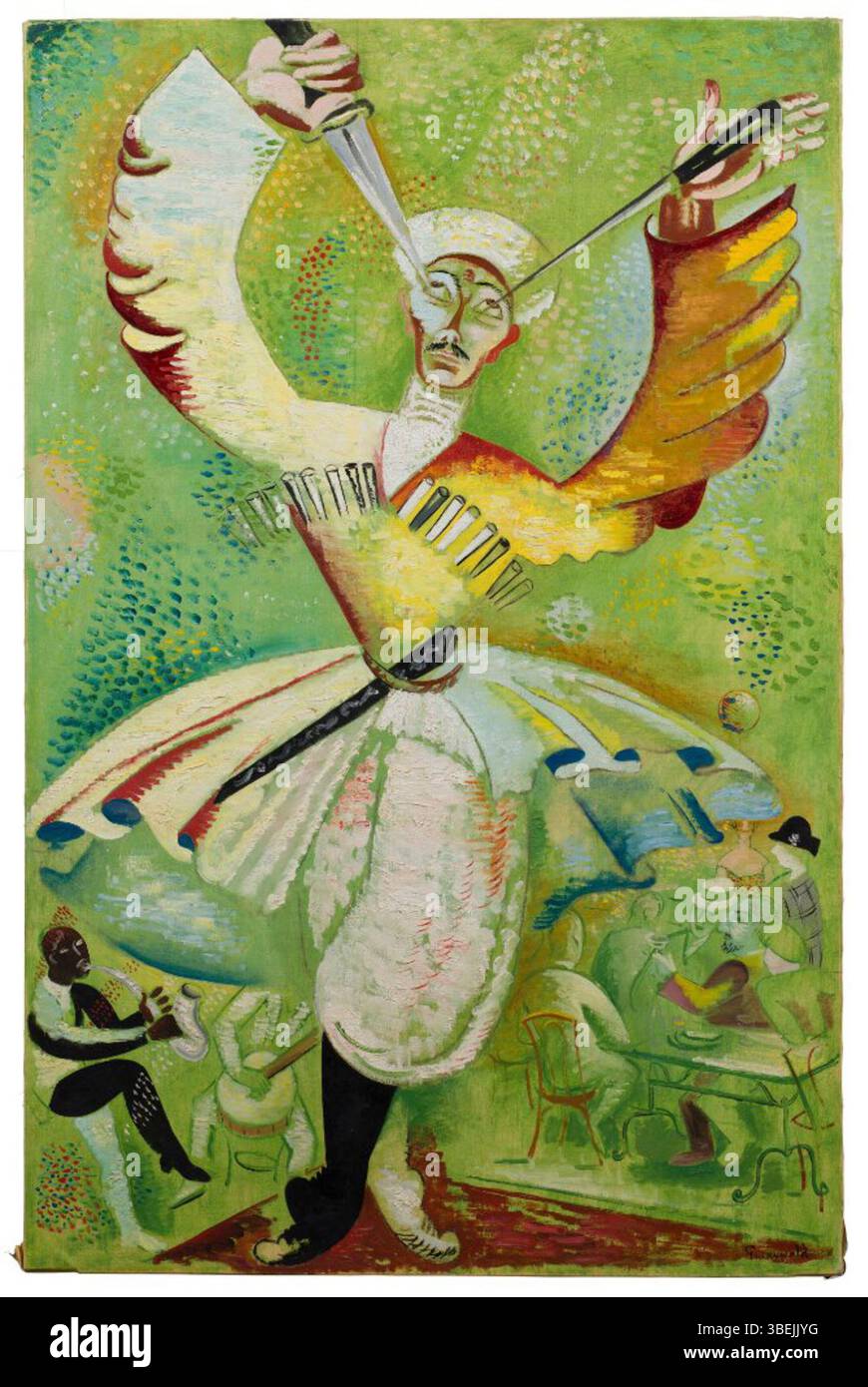 Isaac Grünewald’s 1918 Fauvist canvas ‘The Cossack’ depicts a mounted horseman in vivid reds ...