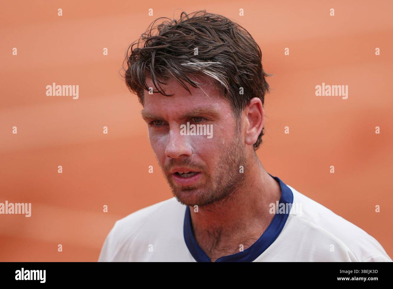 Britain's Cameron Norrie looks on as he plays Argentina's Federico ...