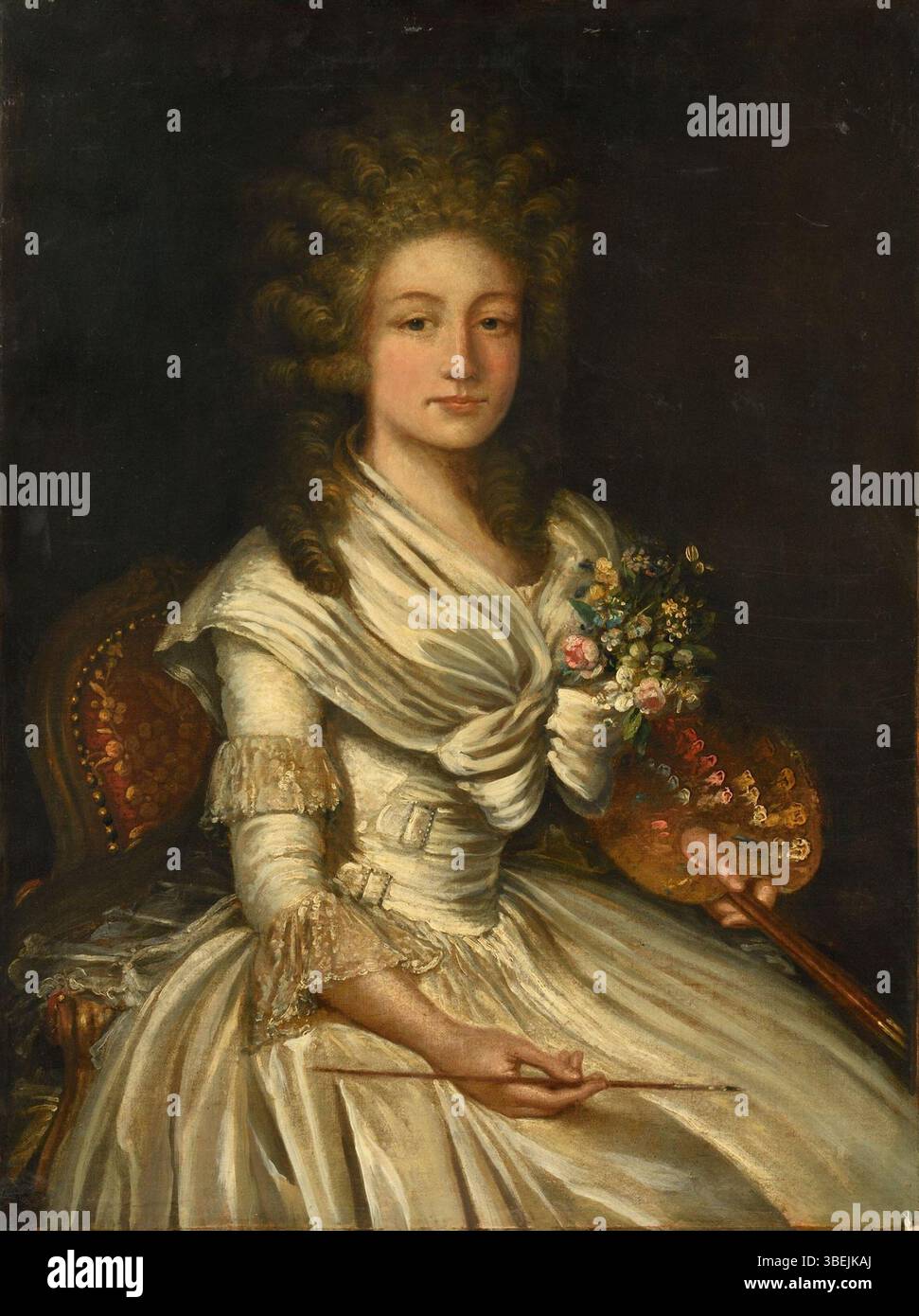 This self-portrait by an unknown late 18th-century French female artist ...