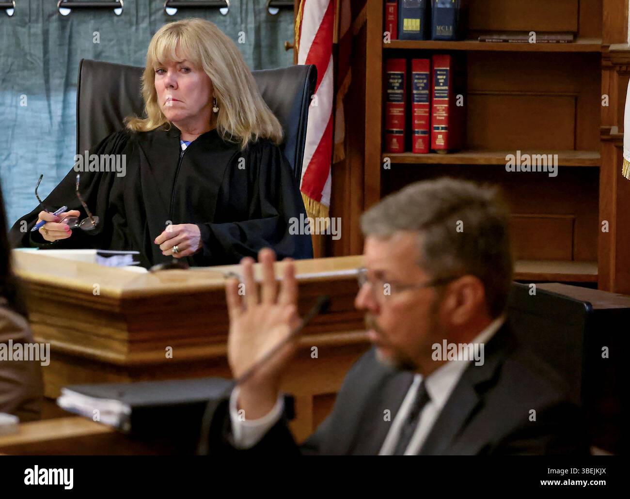 Judge Beverly Cannone listens as Dr. Judson Welcher, an accident ...