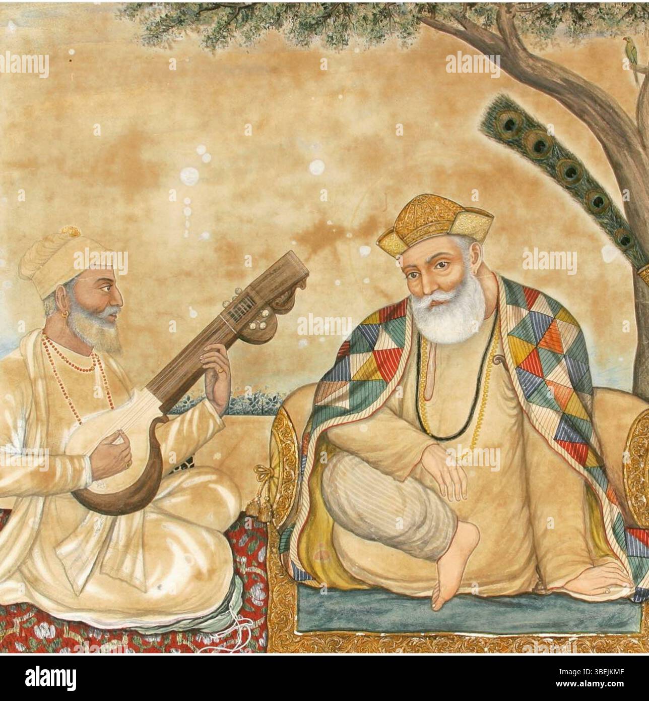 This watercolor painting by W. Kapur Singh, created in the late 19th or early 20th century ...