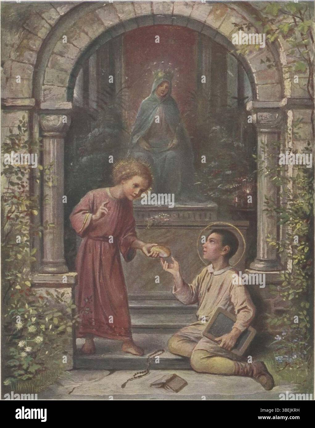 Illustration of Saint Gerard receiving reward for his devotion to the ...