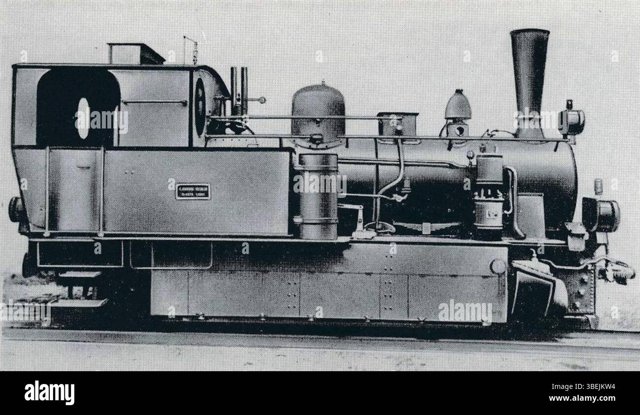 This historical photo from circa 1905 shows the 99 121 locomotive ...