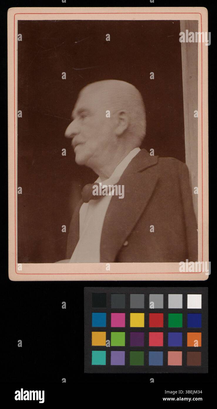 A cabinet card photograph of Jacob Burckhardt, taken around 1892 ...