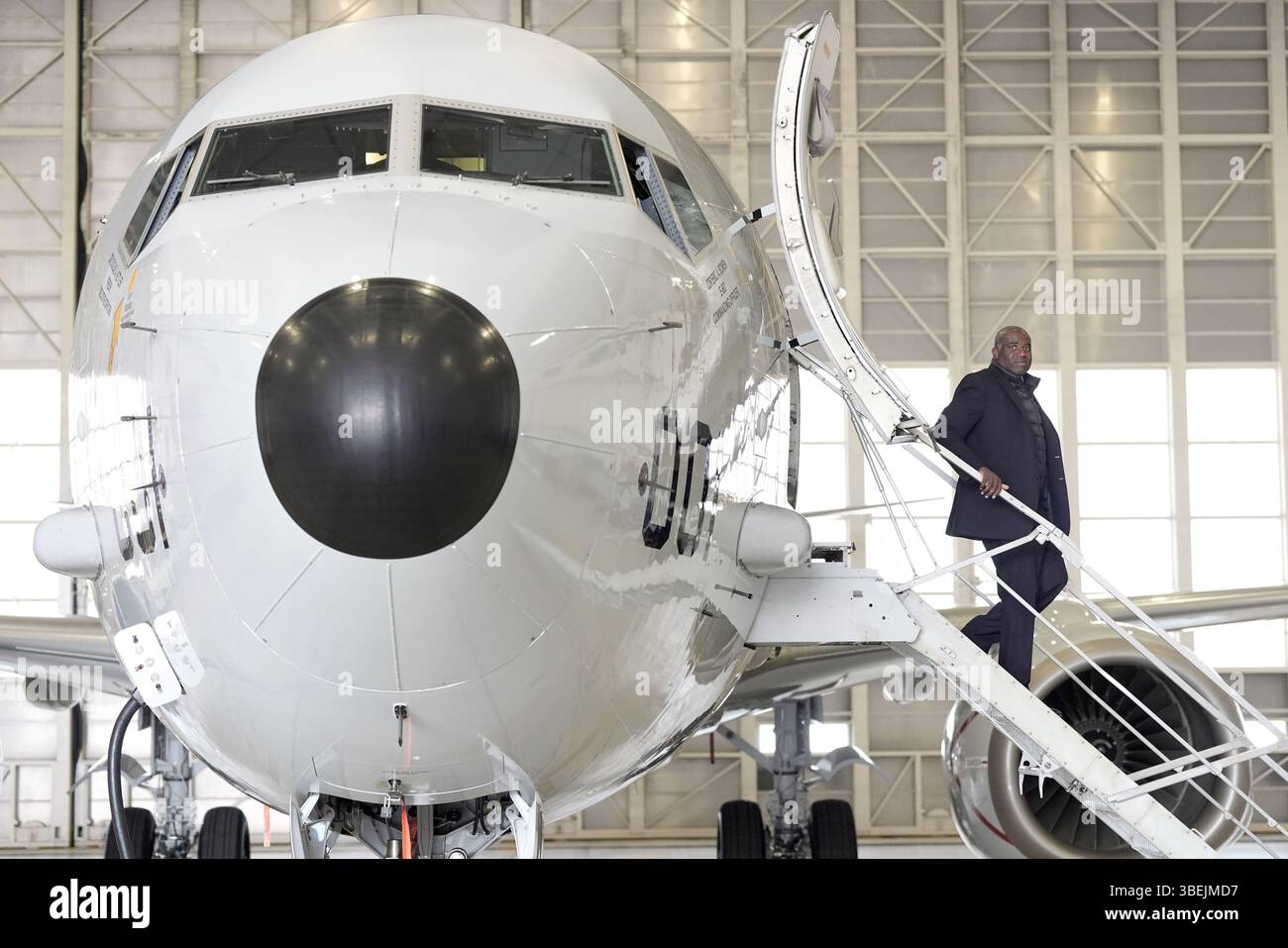 Foreign Secretary David Lammy disembarks a P8 submarine detector US ...