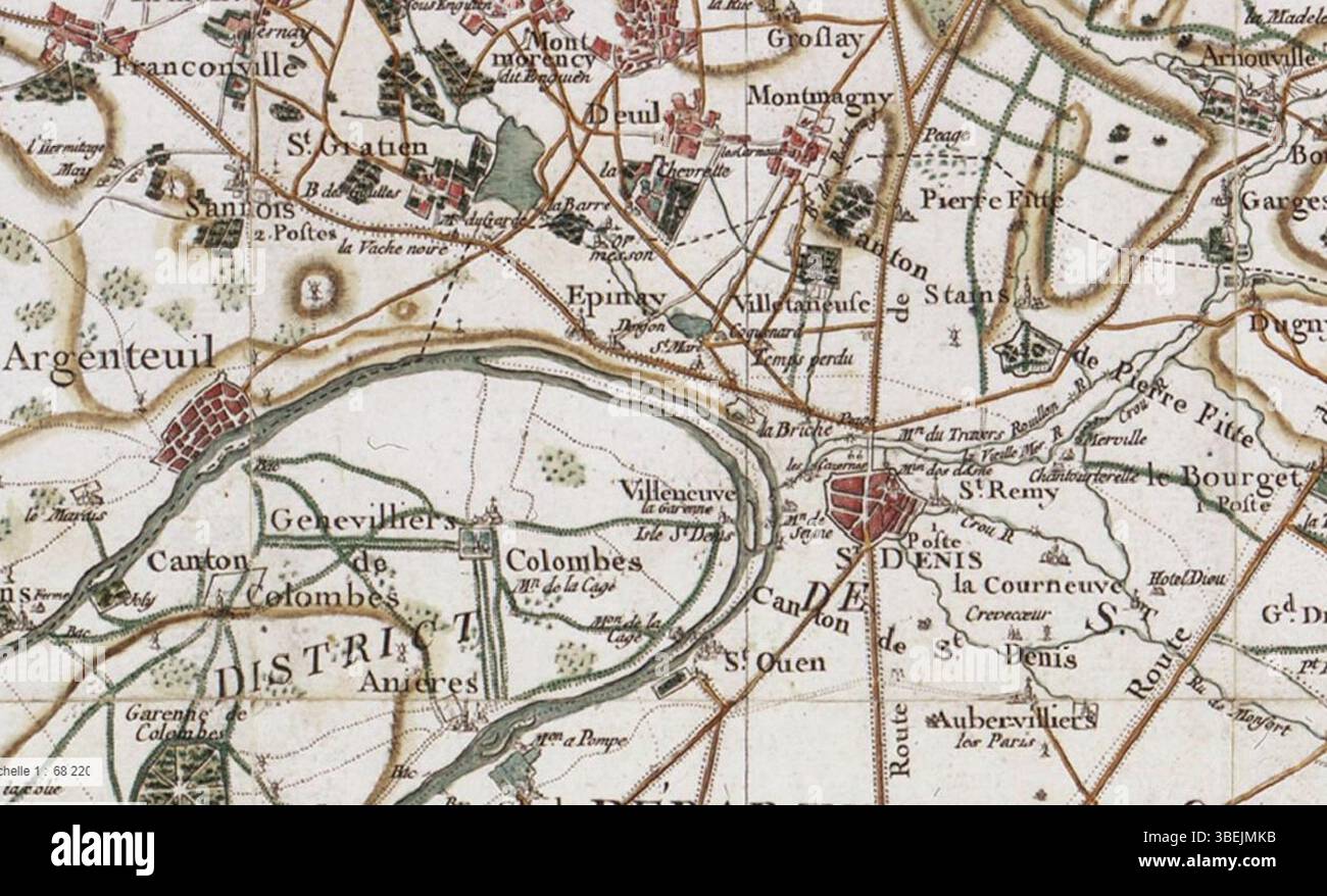 This excerpt from the 1756 Cassini map shows the northern outskirts of ...