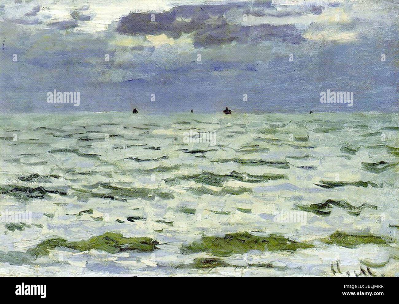 'Seascape' by Claude Monet, painted on 6 June 1866, showcases Monet's ...