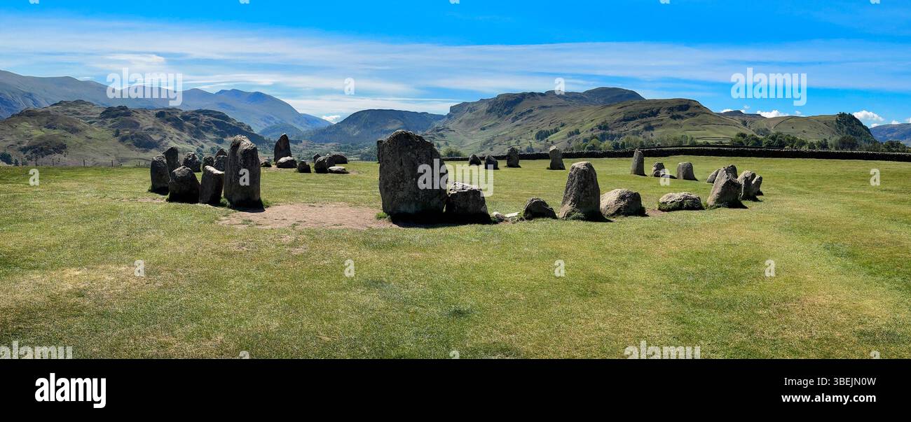The 5000 year old Castlerigg Prehistoric Stone Circle near Keswick in ...