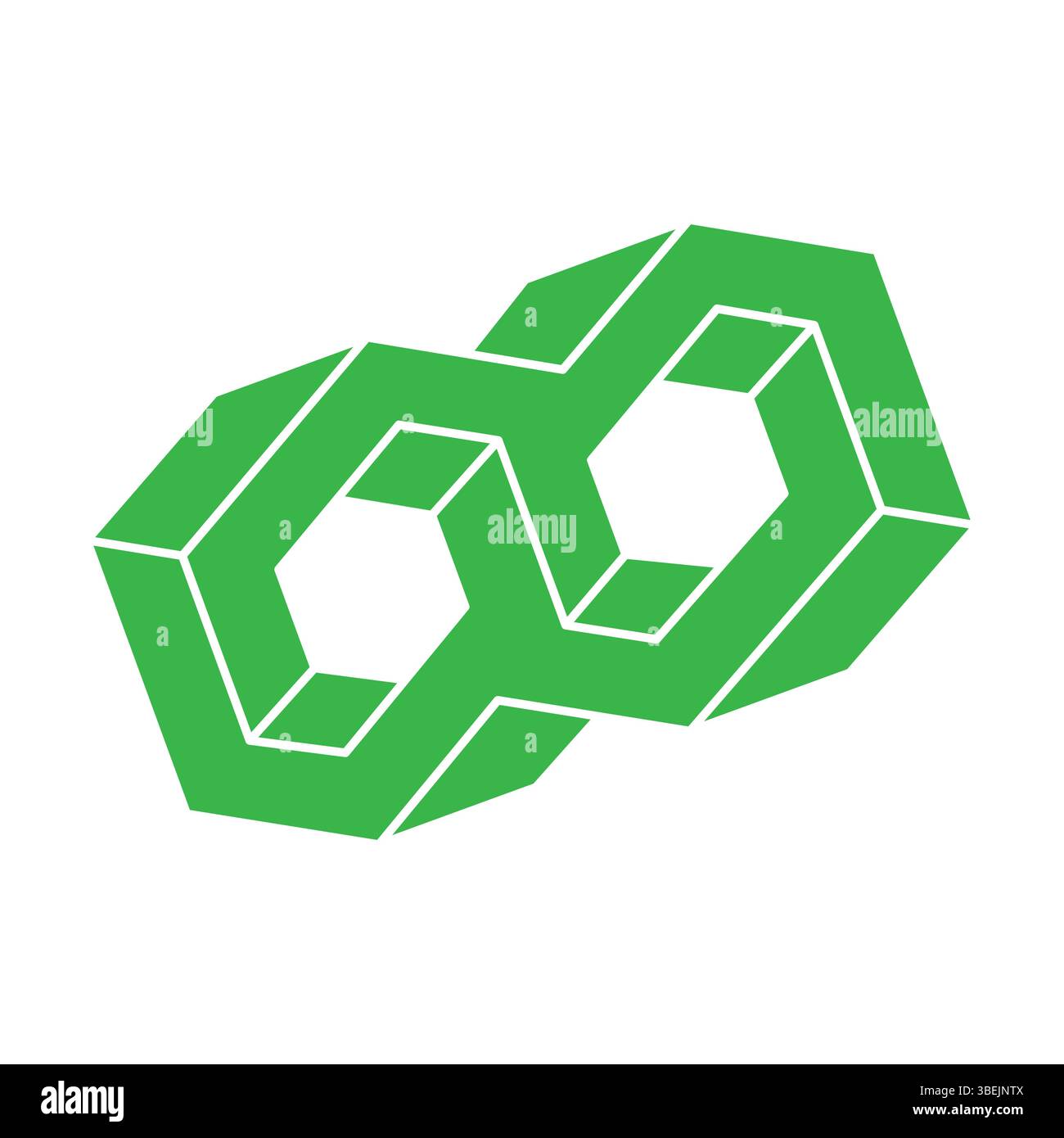 Impossible shapes. Sacred geometry figure. Optical illusion logo ...