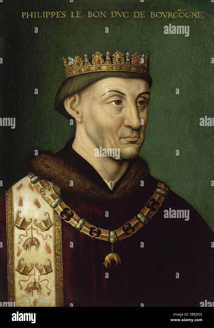This portrait depicts Philip the Good (1396–1467), Duke of Burgundy and ...