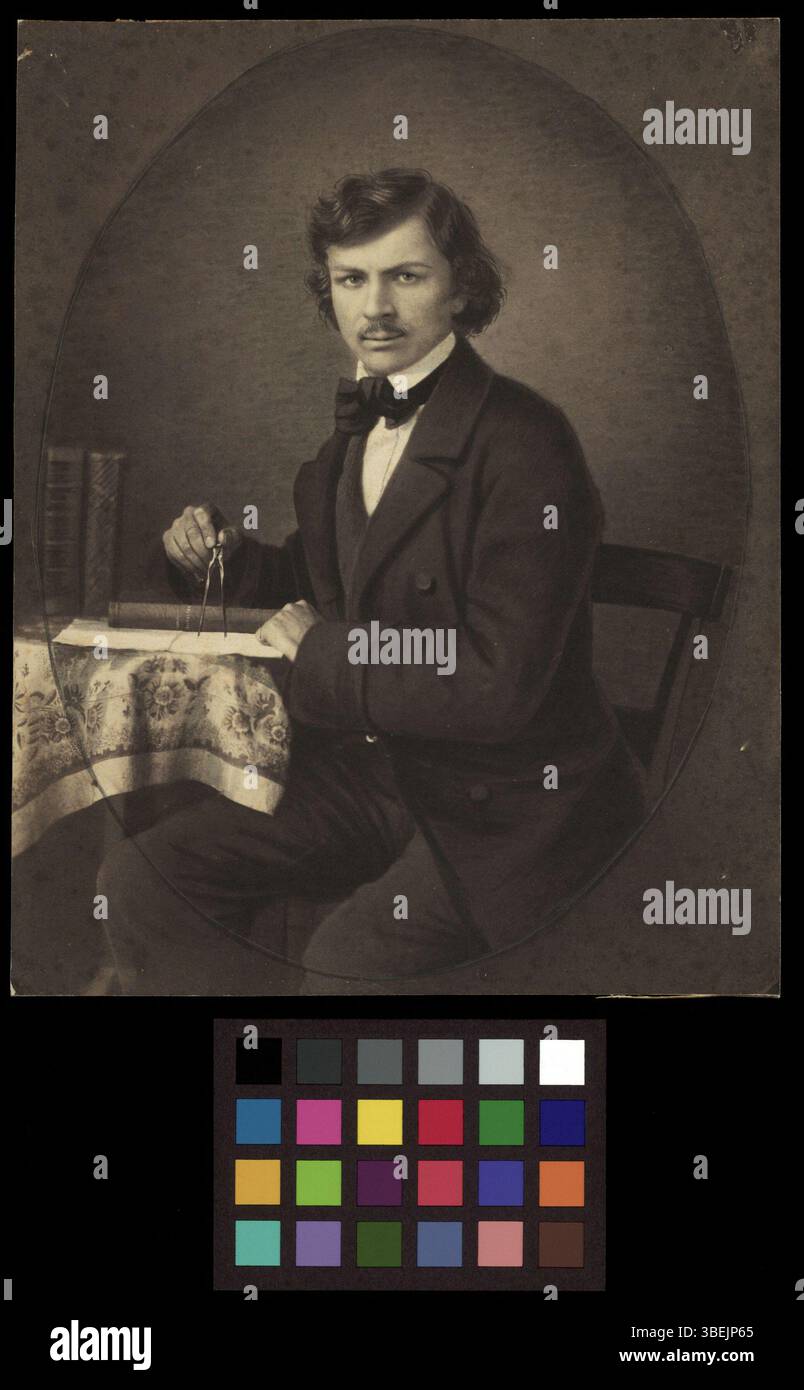 This black-and-white image from between 1800 and 1899 depicts Karl Wick ...