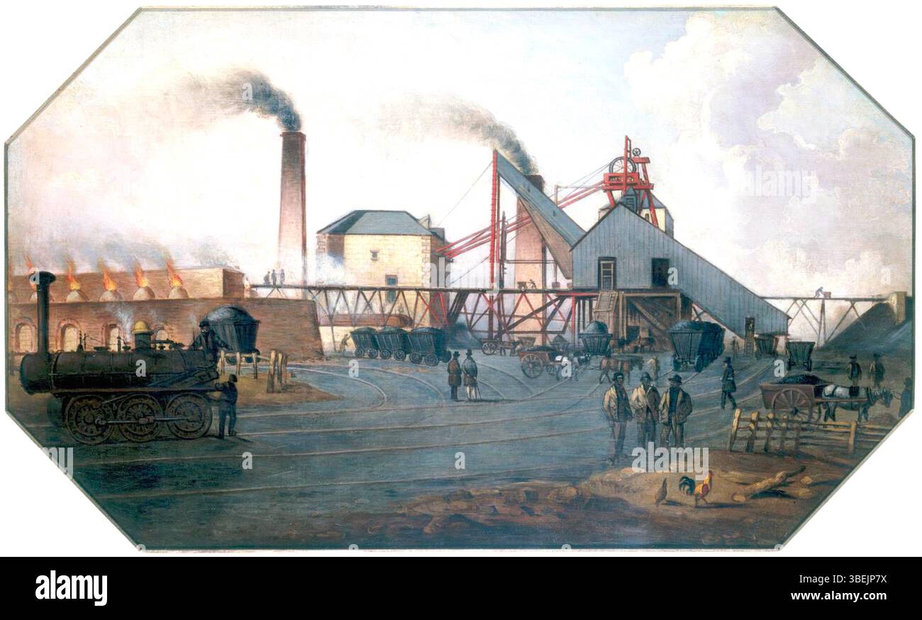 This oil painting by H. Wheldon, dated 1845, depicts the North Eastern ...