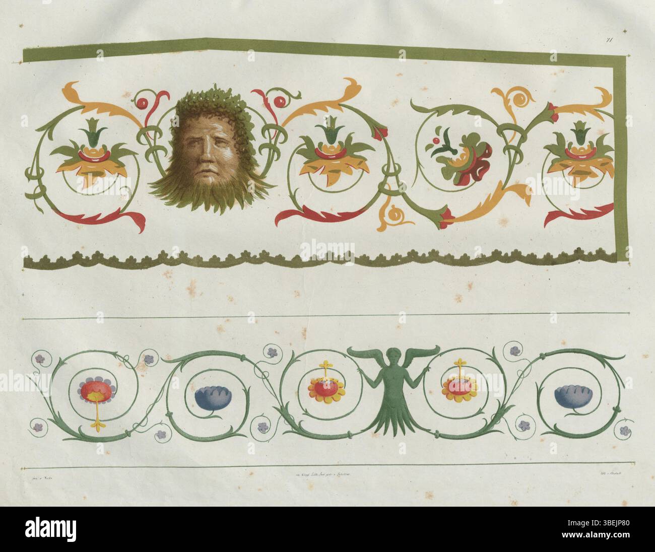 Wilhelm Zahn’s 1828/1829 reproduction of Pompeian border designs ...