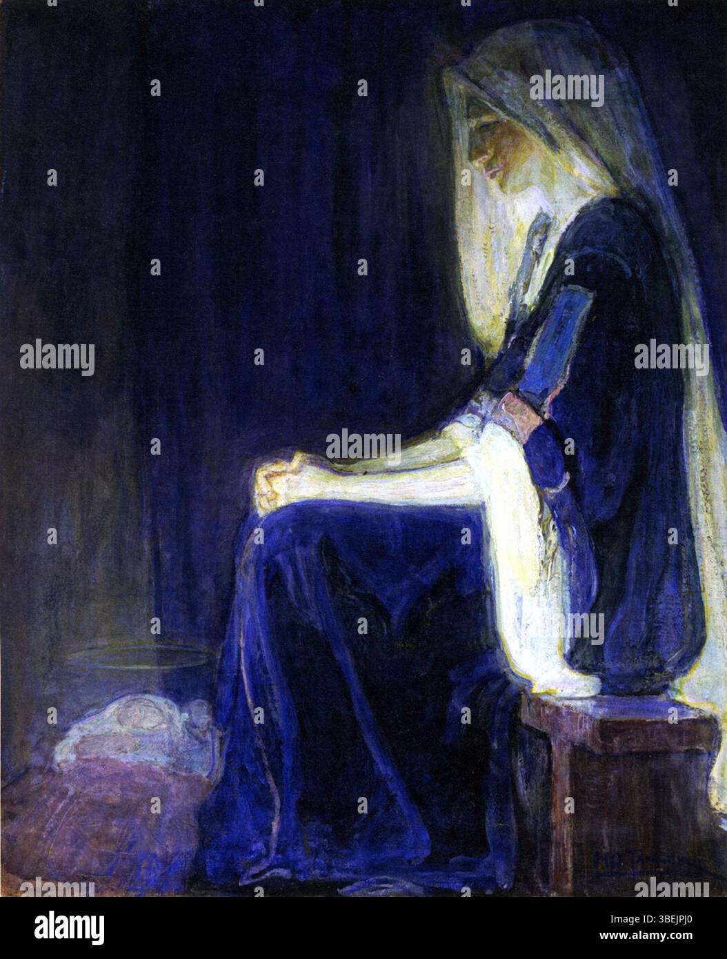 Mary 2, painted by Henry Ossawa Tanner circa 1910, depicts a figure ...