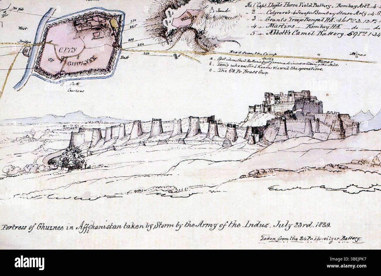 A 19th-century military map created by Lieutenant Thomas Gaisford of ...