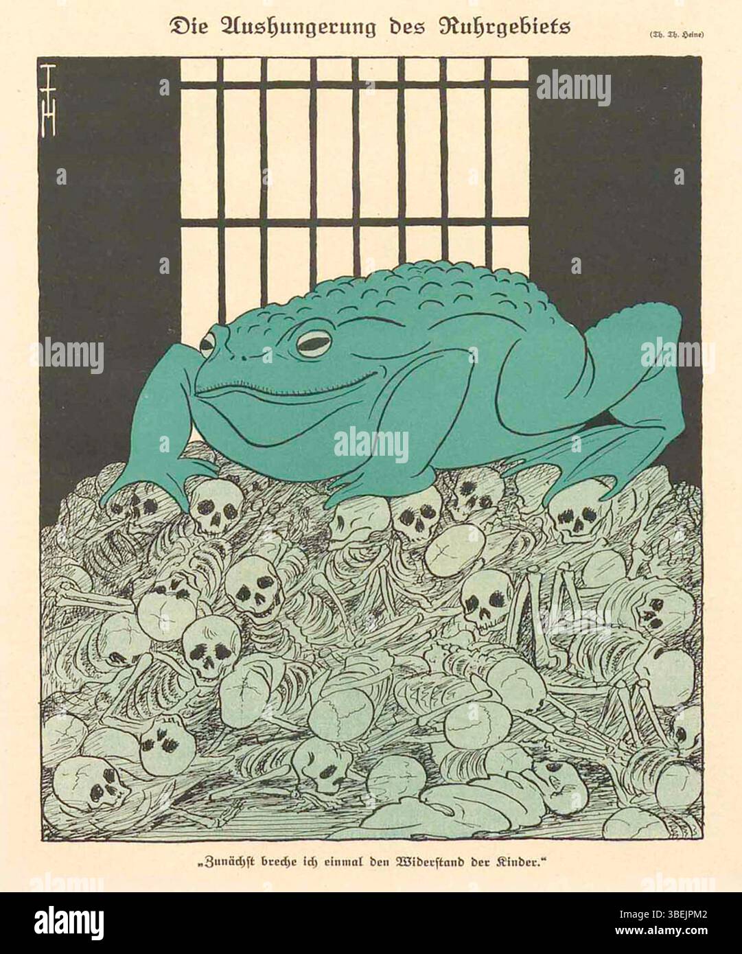 In 1923, Heine’s illustration, 'The starvation of the Ruhr,' vividly ...