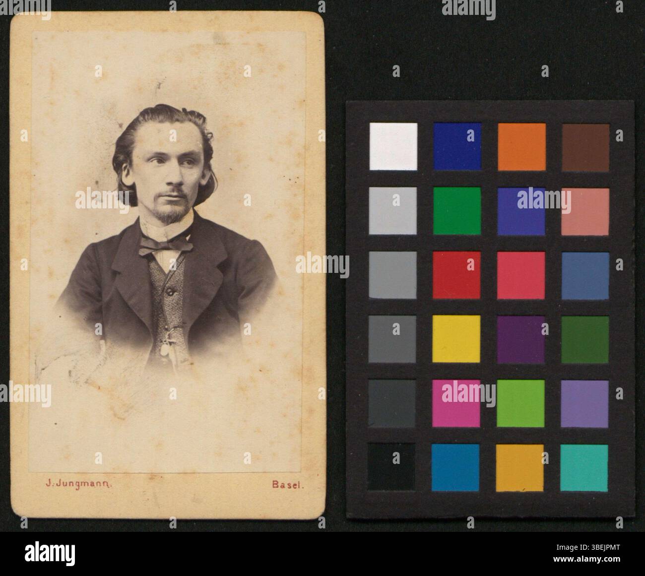 This black and white cabinet card photograph, taken between 1866 and ...