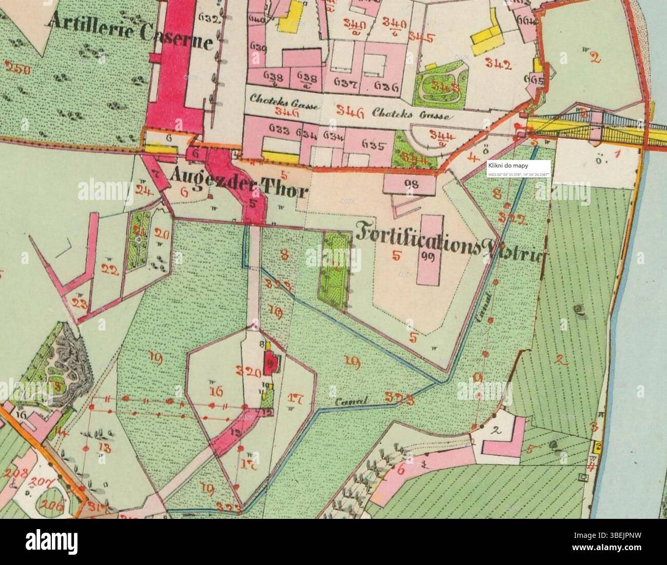 This cadastral map from the Austrian monarchy period (1842-1844 ...