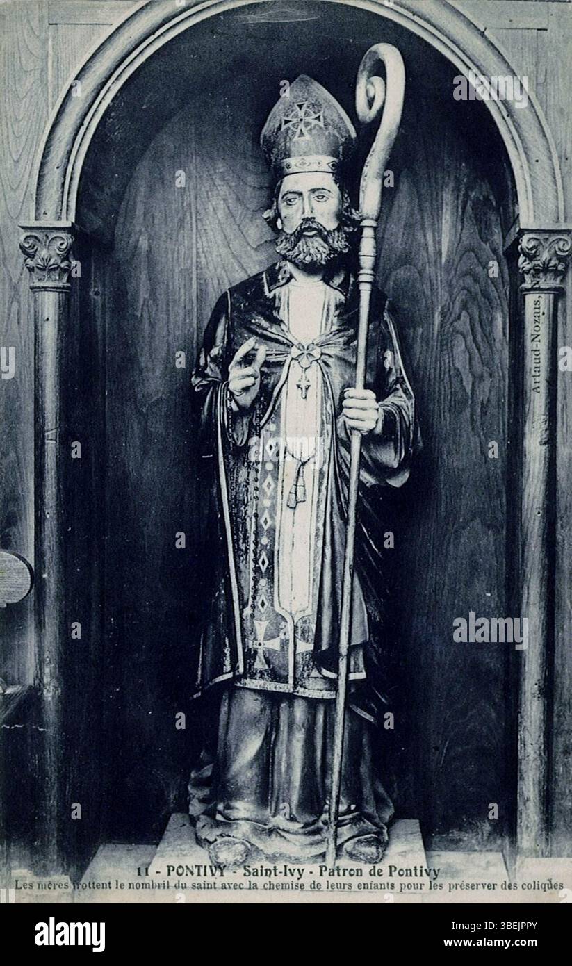 This circa 1920 postcard by Artaud-Nozais features a statue of Saint ...