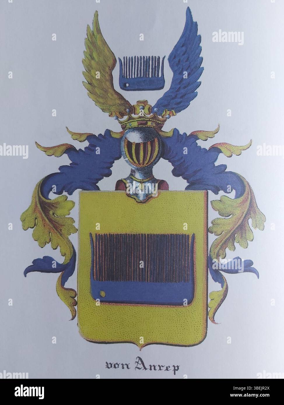 The arms of the Von Anrep family, as recorded by Johann Heinrich ...