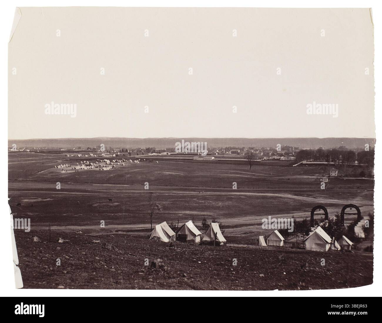 This Civil War-era photograph shows the Camp of the 44th New York ...