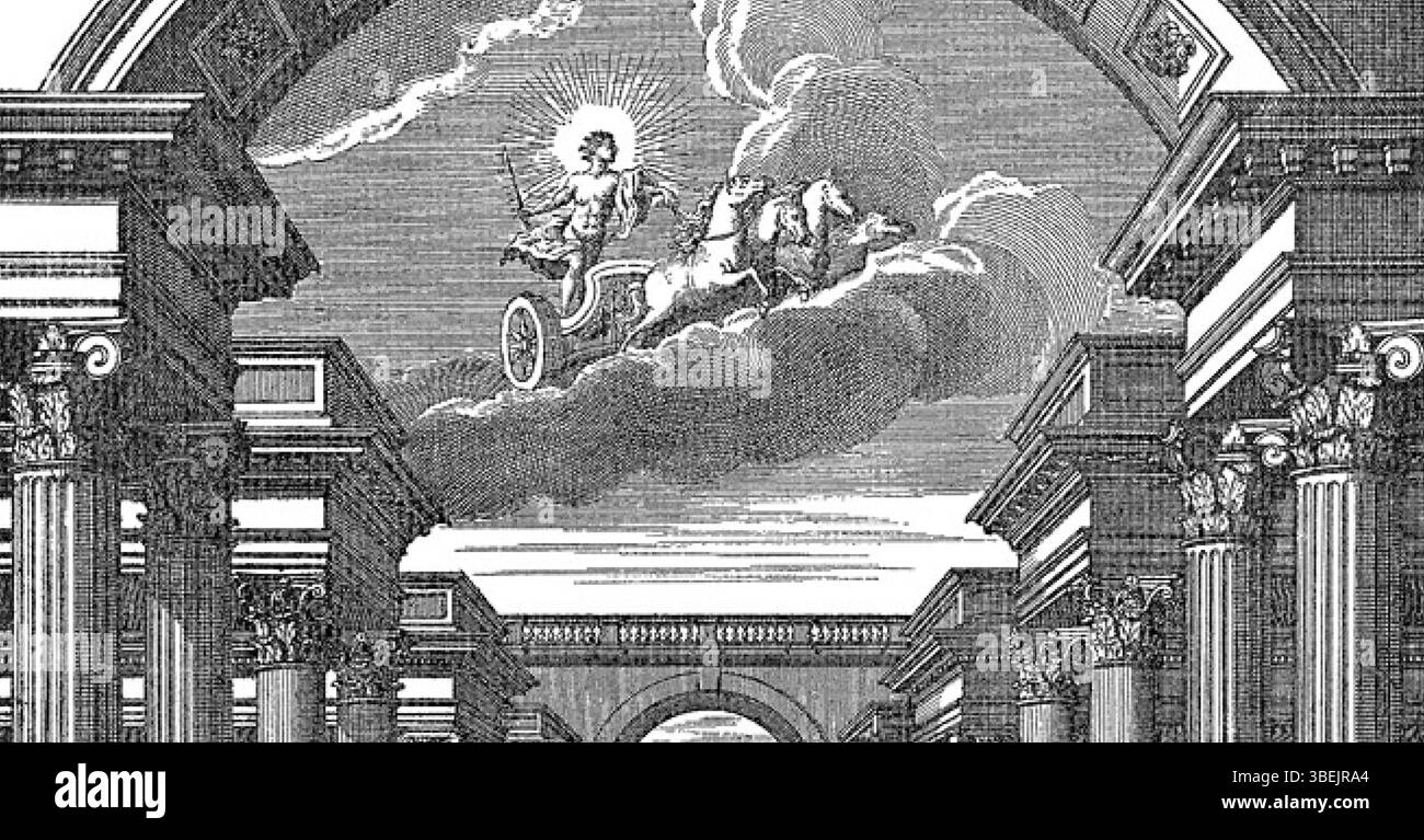 This engraving, created by John Pine in 1723, shows 'Sol Invictus' (the ...