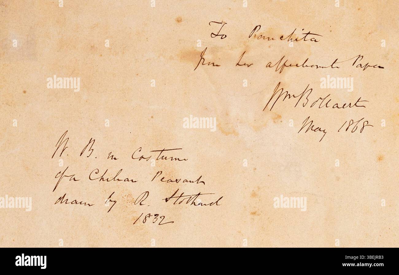 This verso of a painting by Robert T. Stothard from 1832 depicts ...