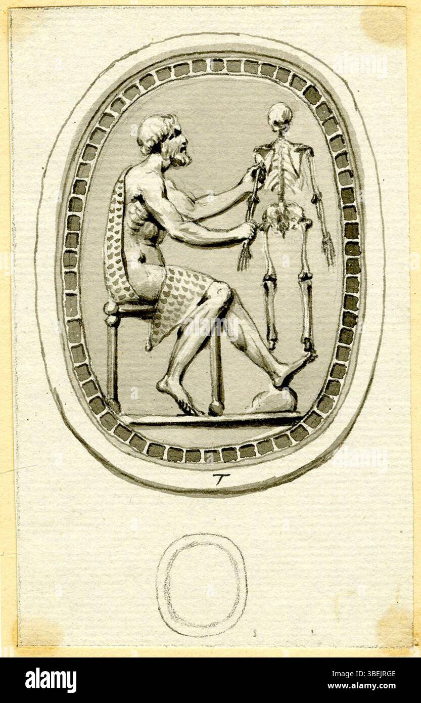 A pen and ink drawing by J. Whatman, depicting the Greek myth of ...