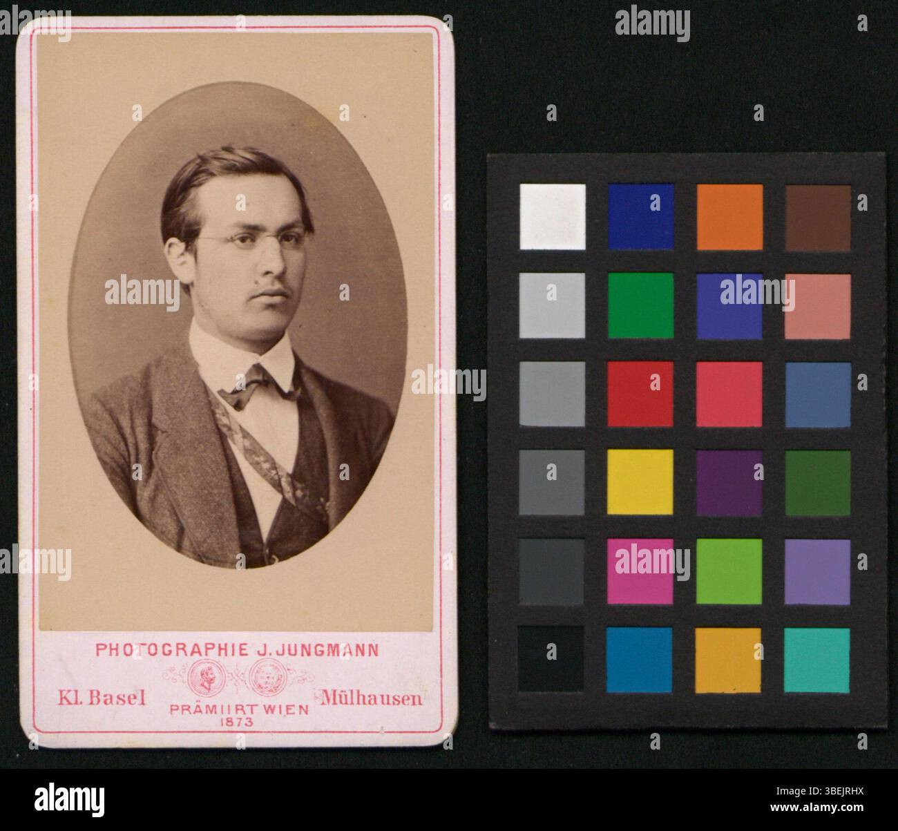 This black and white photograph, dating to around 1876, shows Karl ...
