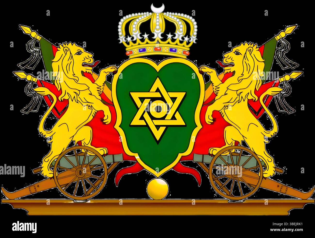 The coat of arms of Algiers, dating back to 1830, symbolizes the ...
