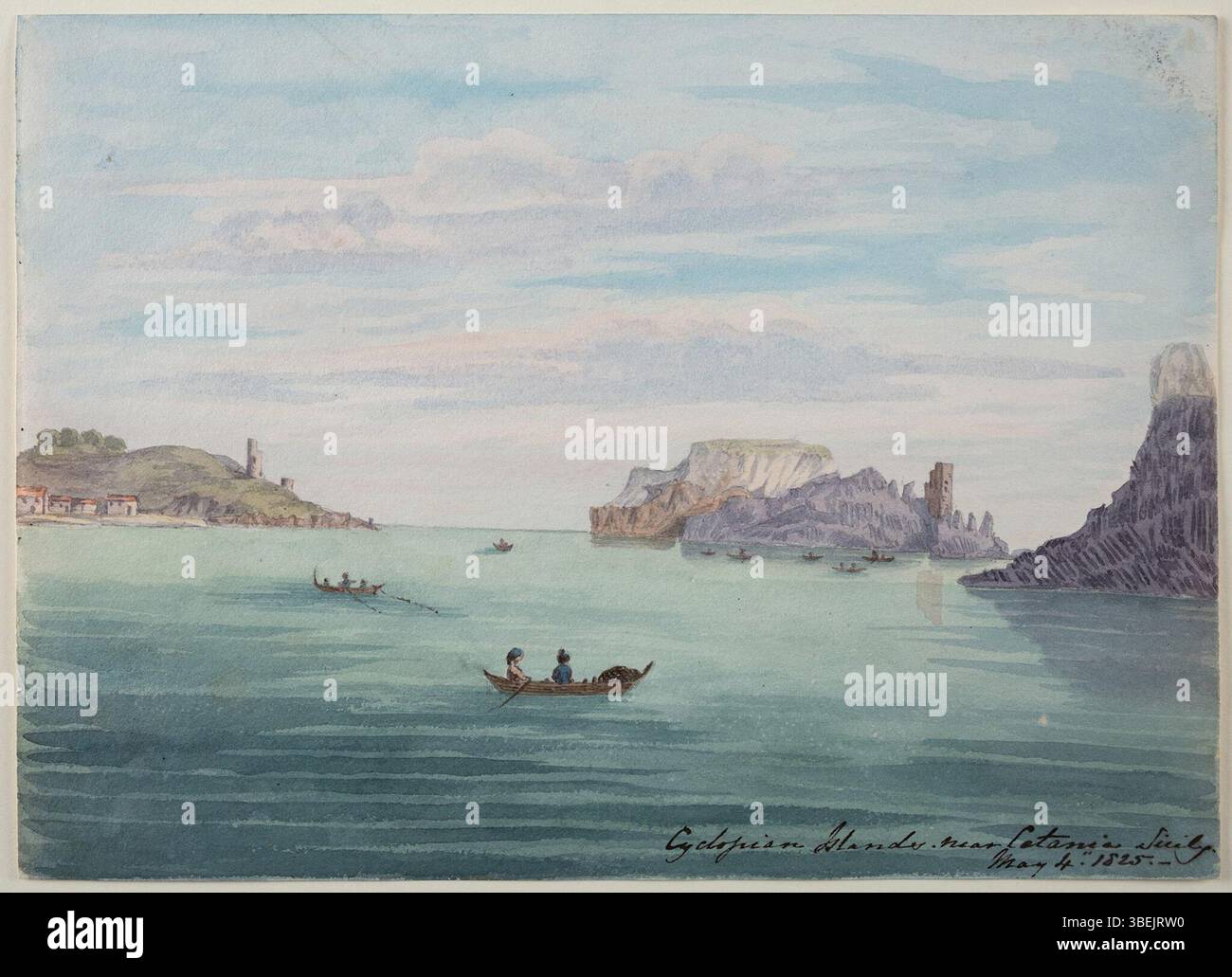 Elizabeth Campbell's watercolour from 4 May 1825 depicts the Cyclopian ...
