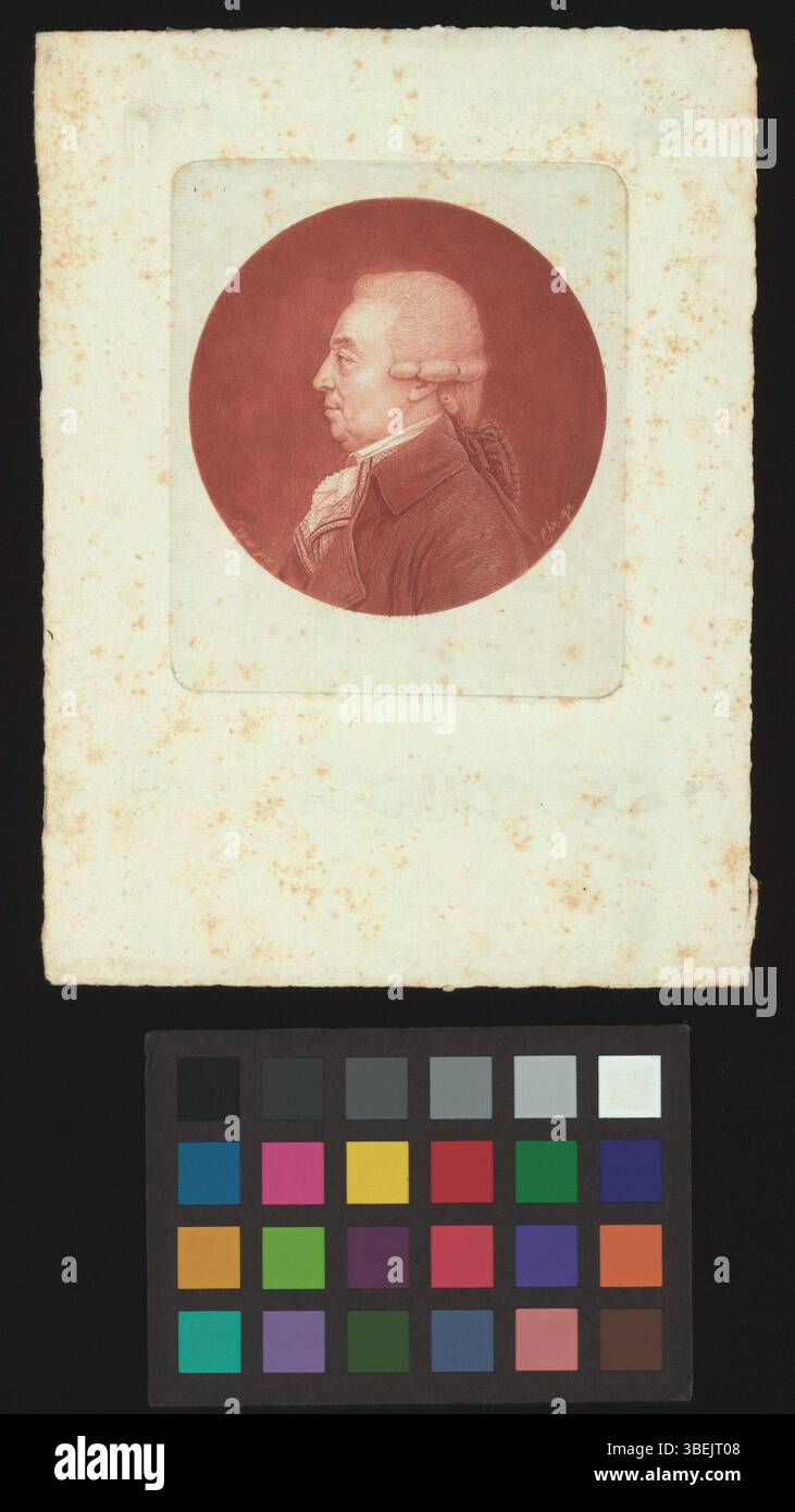 This Physionotrace copper engraving of Martin Bachofen, created between ...