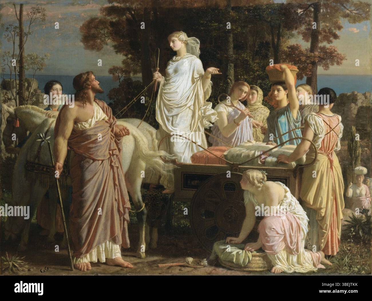 'Ulysse et Nausicaa' by Charles Gleyre portrays the mythological ...