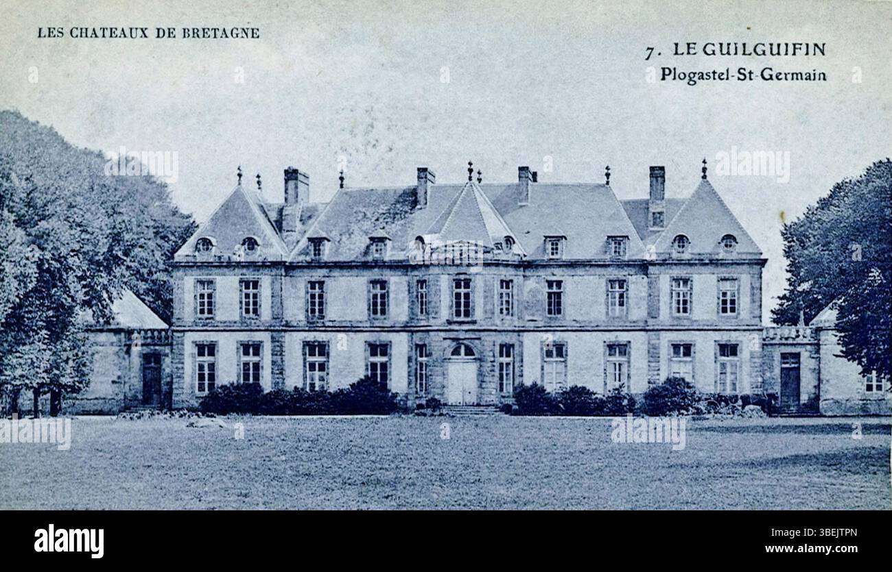 This image depicts the Château du Guilguiffin in Landudec, France, as ...