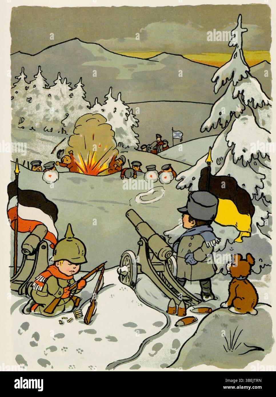 This image is from 'Kriegs-Bilderbuch 18a,' created by Herbert Rikli in ...