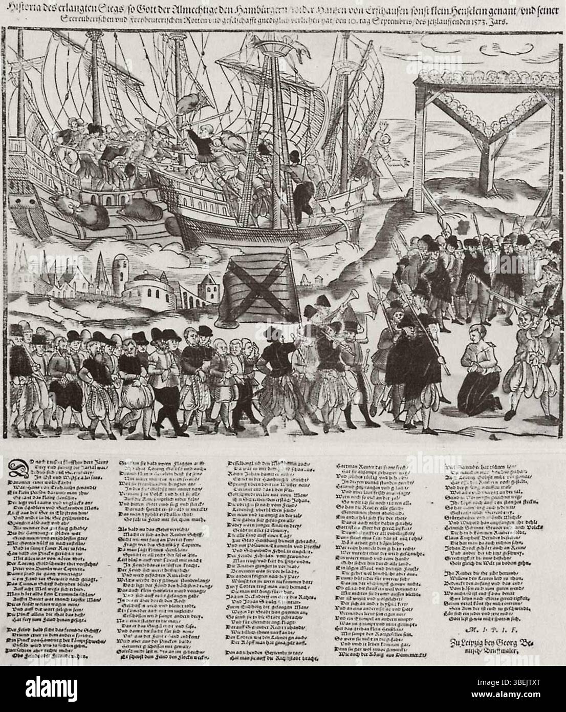 Georg Benitsch's 1574 work captures the capture and execution of the ...