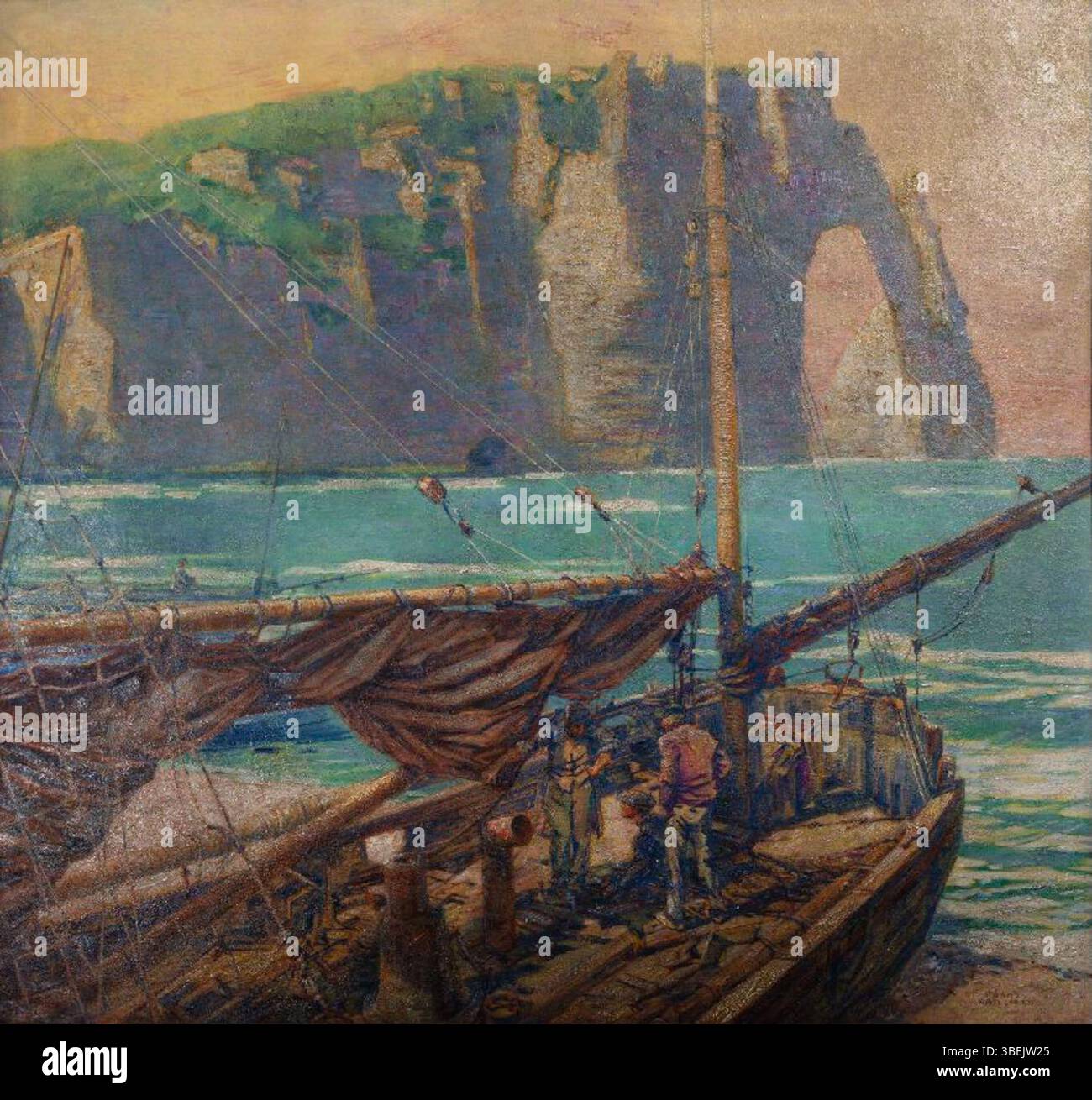Franz Gailliard's 'Fishing Boat on the Shore in Etretat' (before 1932 ...