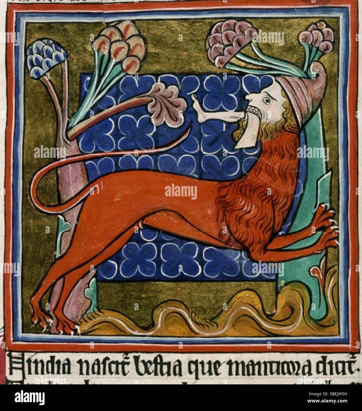 A 13th-century manuscript from the Bodleian Library, featuring an image ...