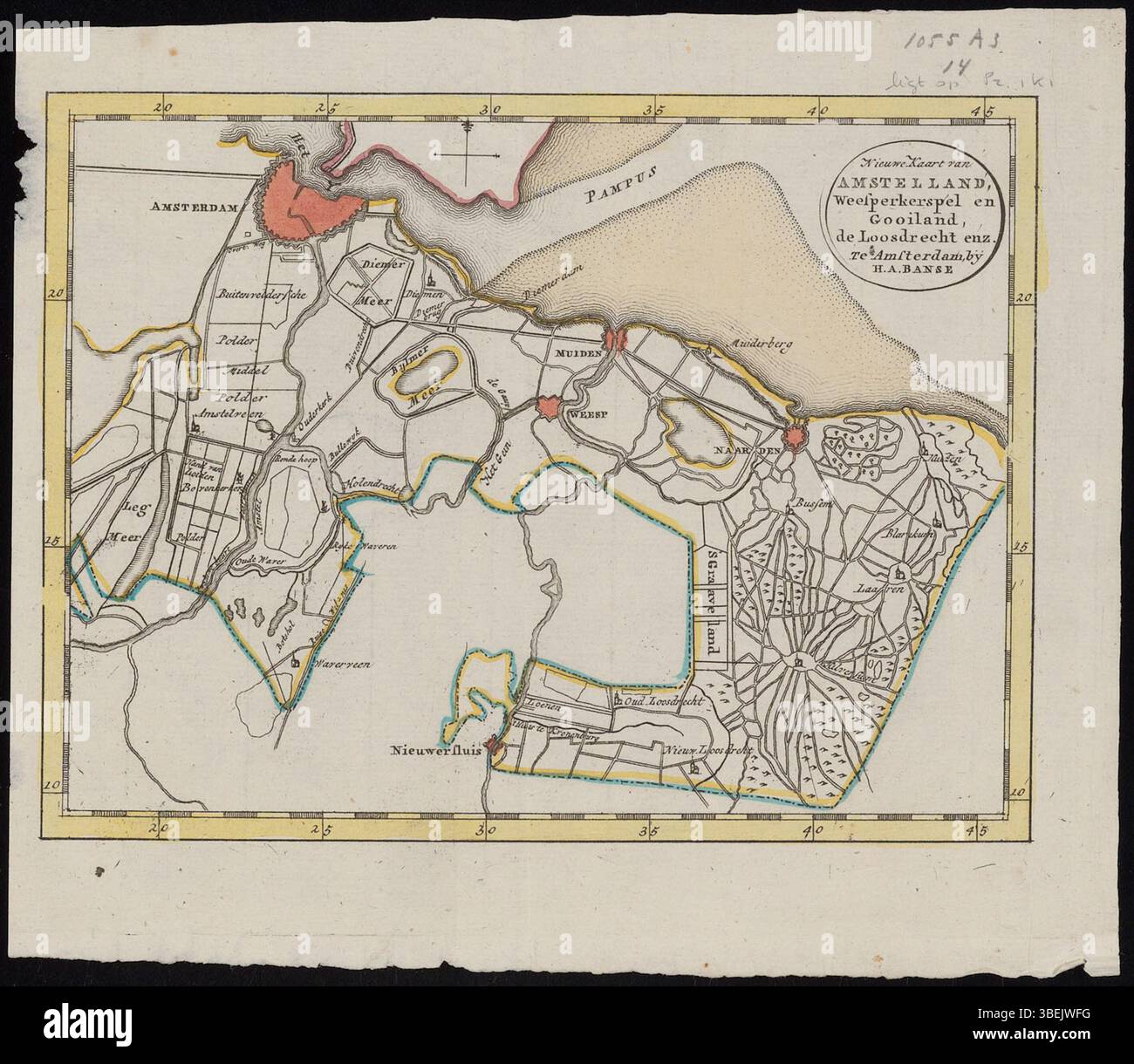 This map, created circa 1795, depicts the region of Amstelland ...