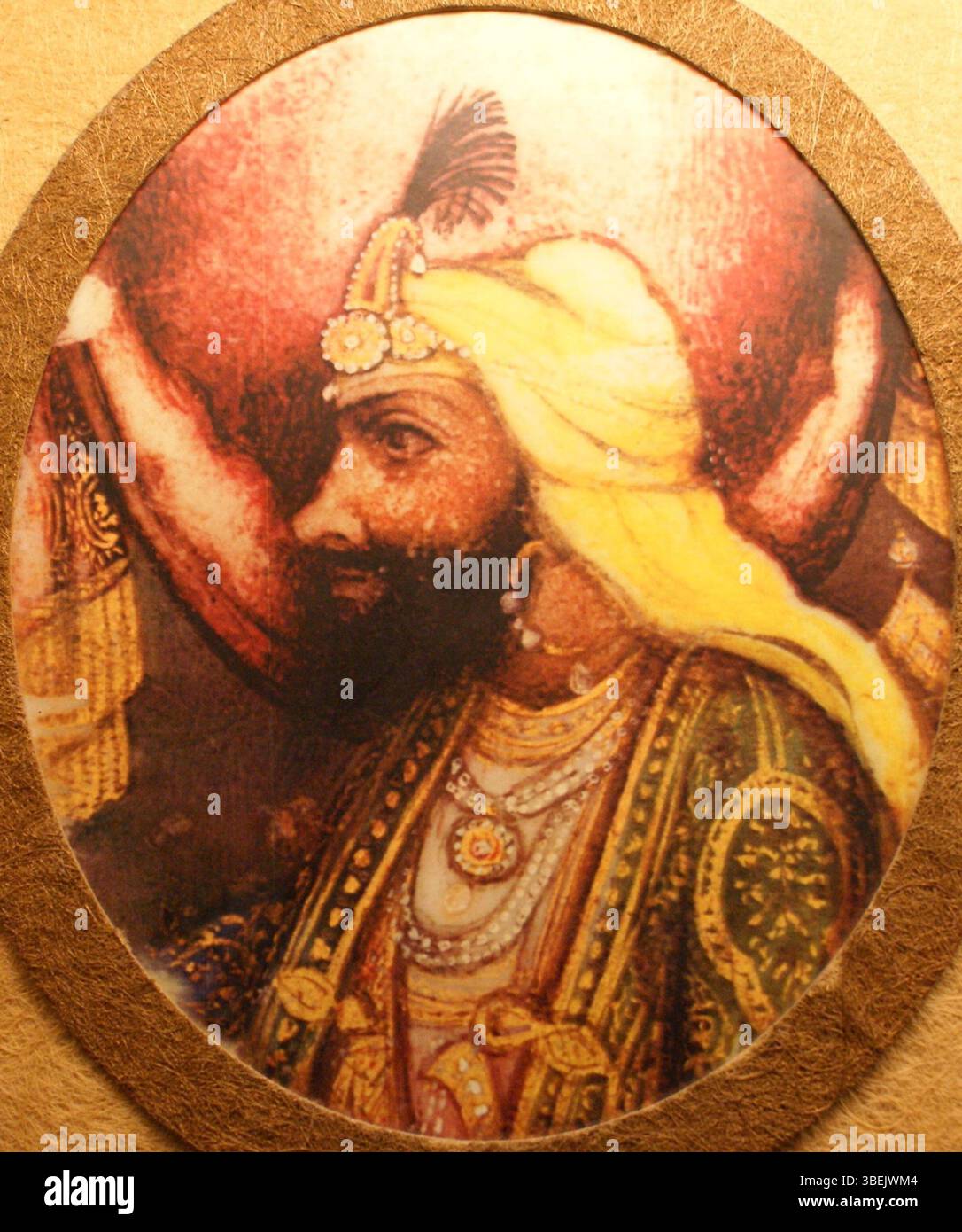 This portrait painting on ivory, dating from the 19th century, depicts ...