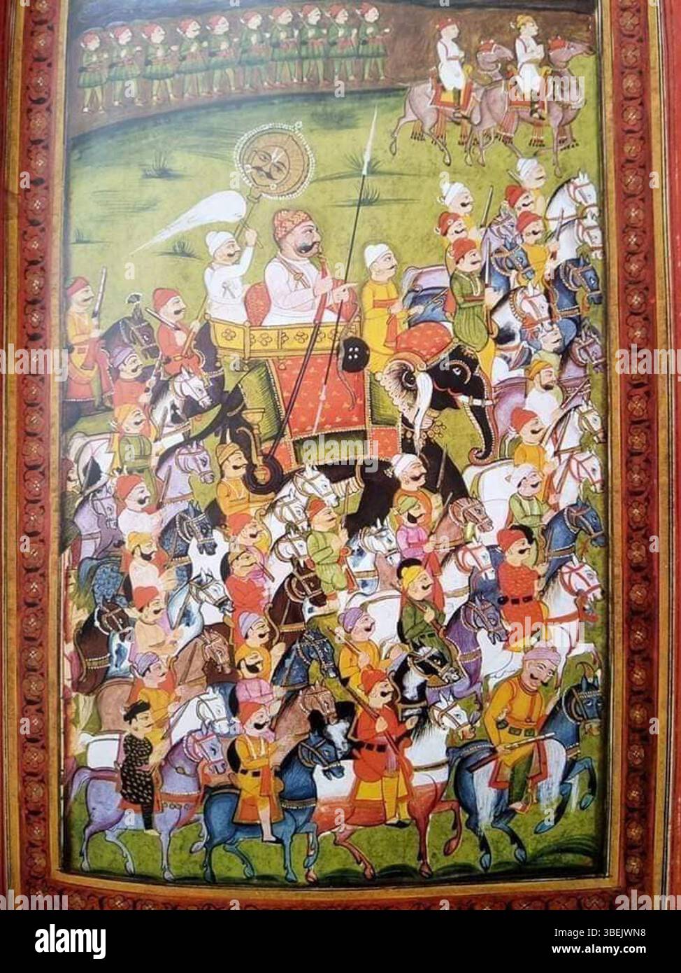 A painting depicting Maharaja Suraj Mal of Bharatpur State at the ...