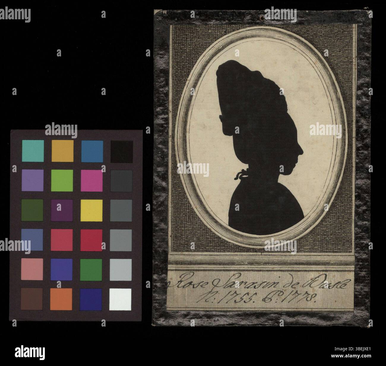 This silhouette portrait of Rose Sarasin de Basle, created around 1778, is made with ink and ...