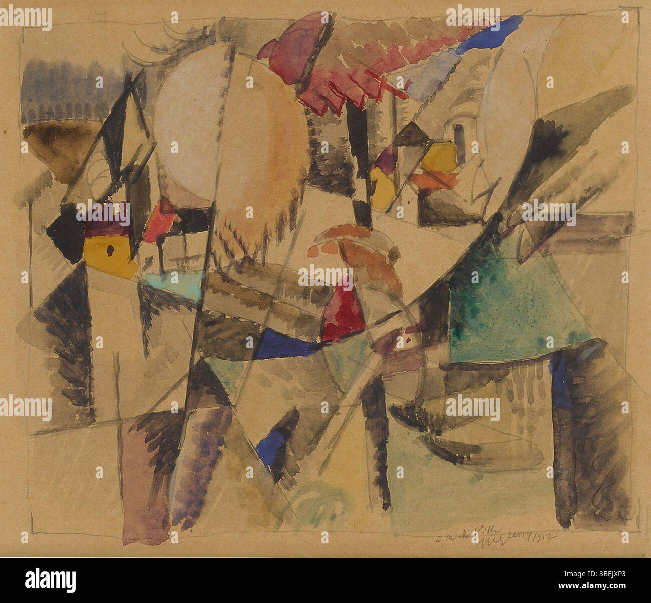 'Paysage' (1912) by Albert Gleizes is a cubist landscape painting ...