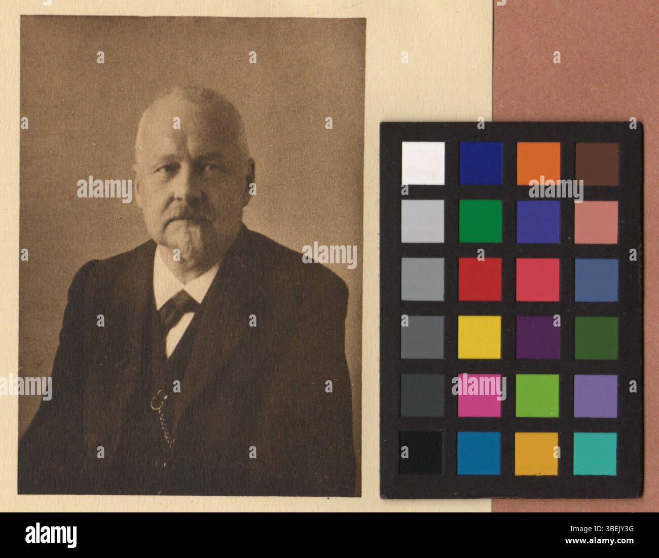 A black-and-white reproduction photograph of Karl Gelzer-Vischer, taken ...