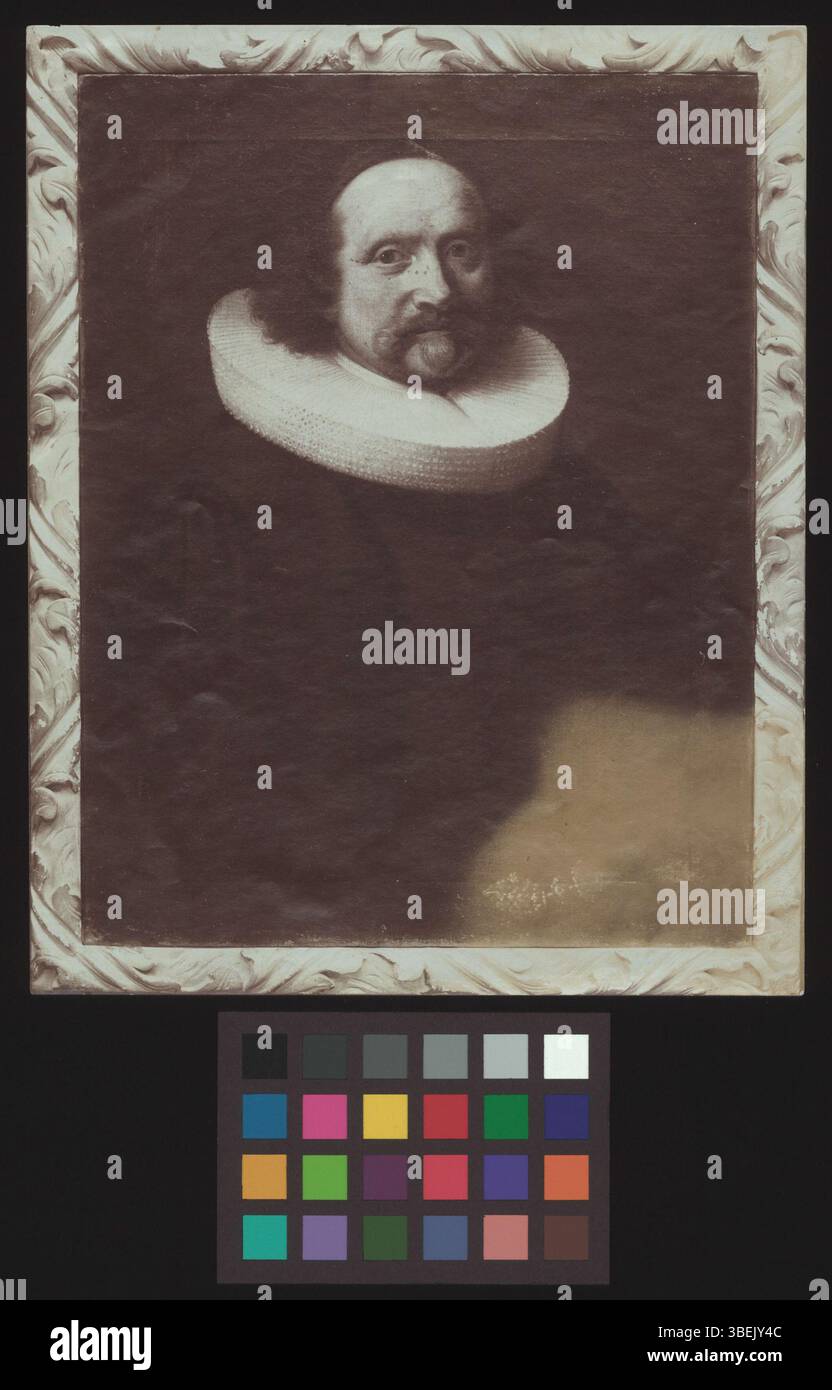 This black-and-white reproduction of a painting features Emanuel Socin ...