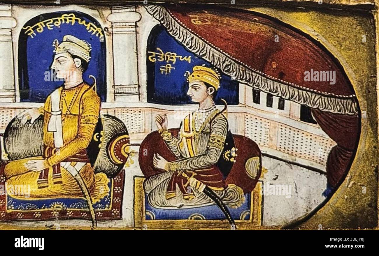 This mural depicts Sahibzada Zorawar Singh and Sahibzada Fateh Singh ...