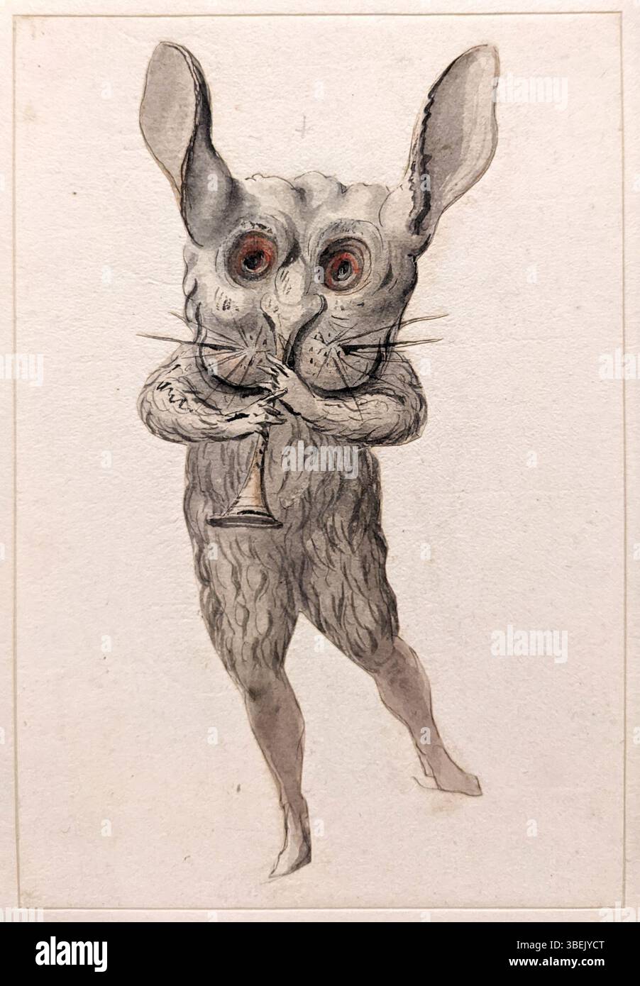 Jean Bérain the Elder's 17th-century drawing portrays a grotesque ...