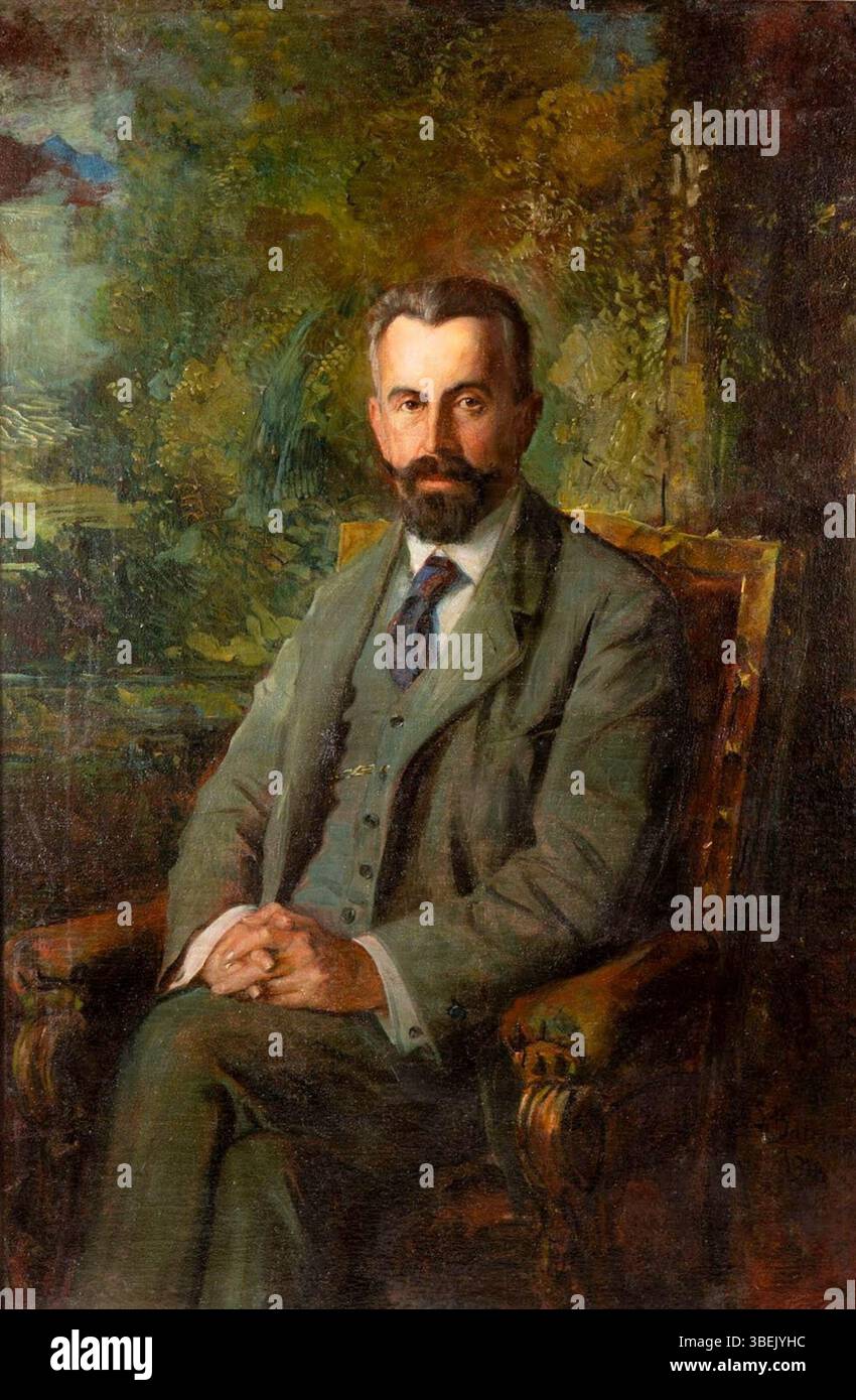 An auto-portrait of Stanislaw Kaczor-Batowski, created between 1917 and ...