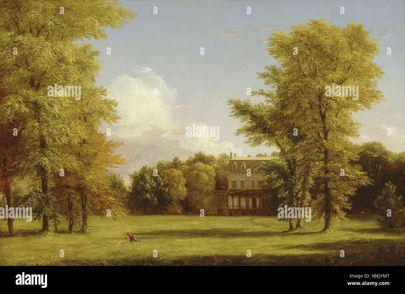 Thomas Cole’s 1841 oil painting of the Van Rensselaer Manor House ...